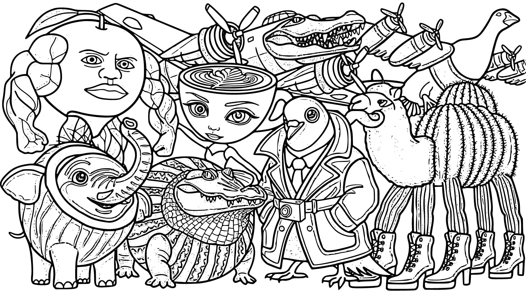 Brainrot Ausmalbilder | Malvorlagen Brainrot zum ausdrucken