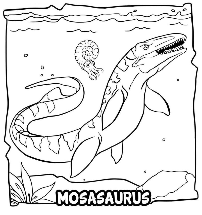 Mosasaurus druckbare basisch Ausmalbilder. Kostenlos herunterladen ...