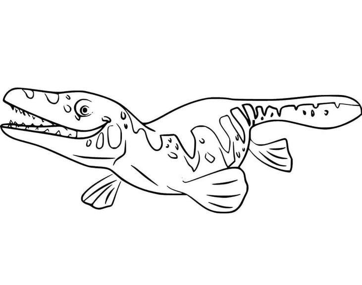 Mosasaurus kostenlos Ausmalbilder. Kostenlos herunterladen, ausdrucken ...