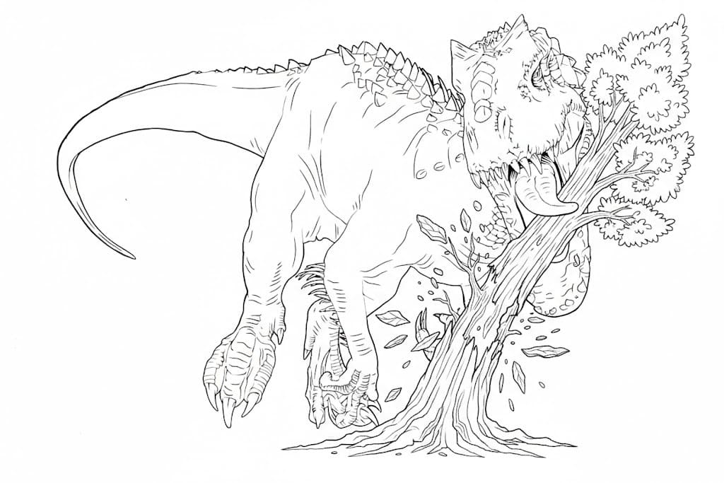 Indominus Rex druckbare Ausmalbilder. Kostenlos herunterladen ...