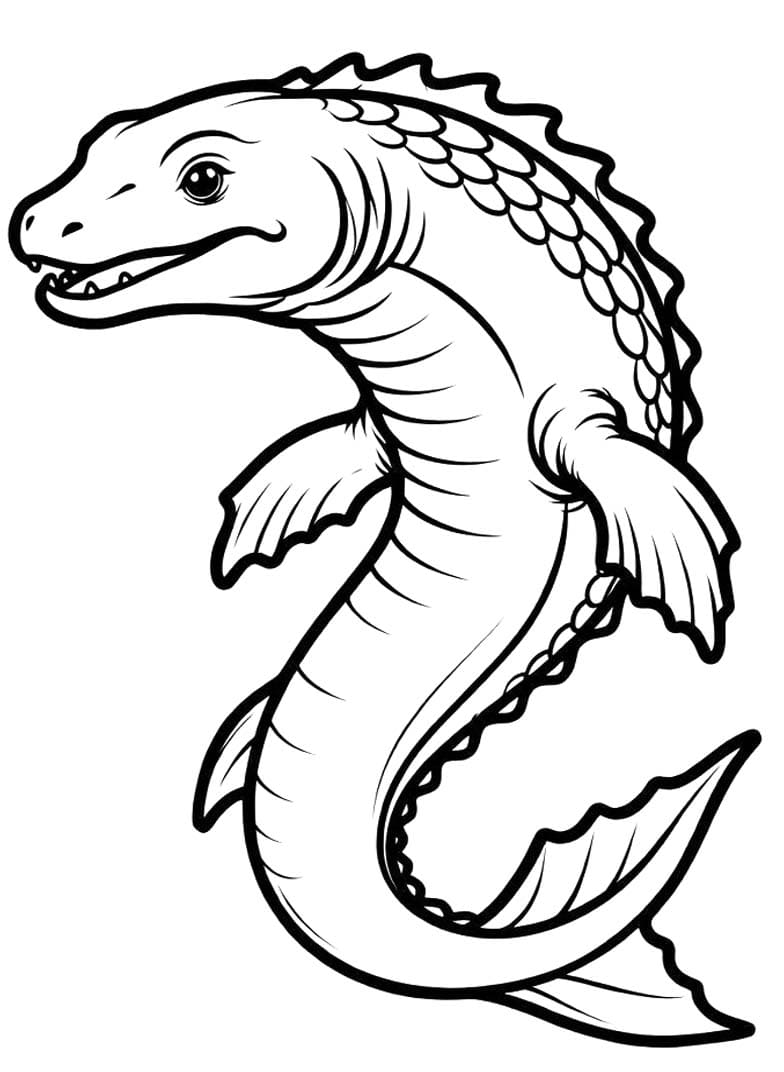 Mosasaurus kostenlos basisch Ausmalbilder. Kostenlos herunterladen ...