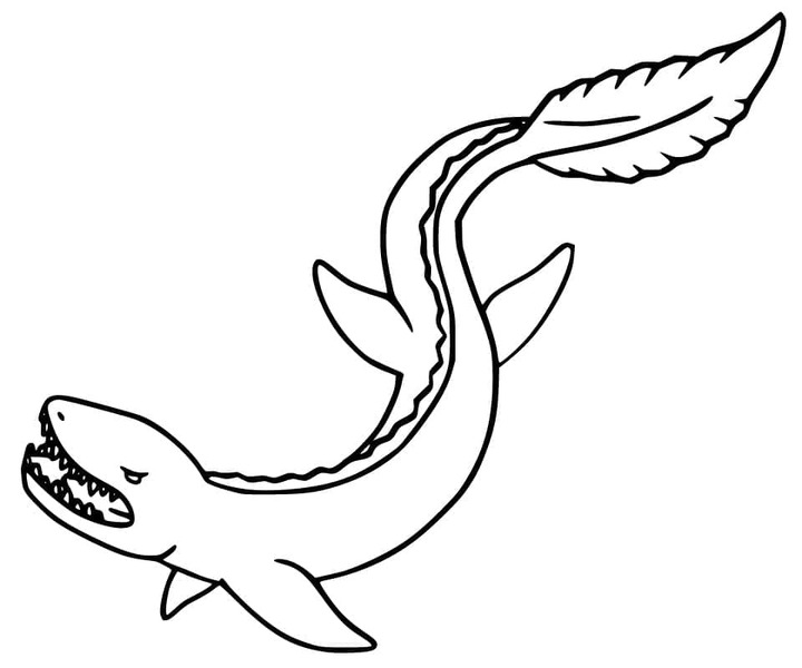 Mosasaurus druckbare basisch Ausmalbilder. Kostenlos herunterladen ...